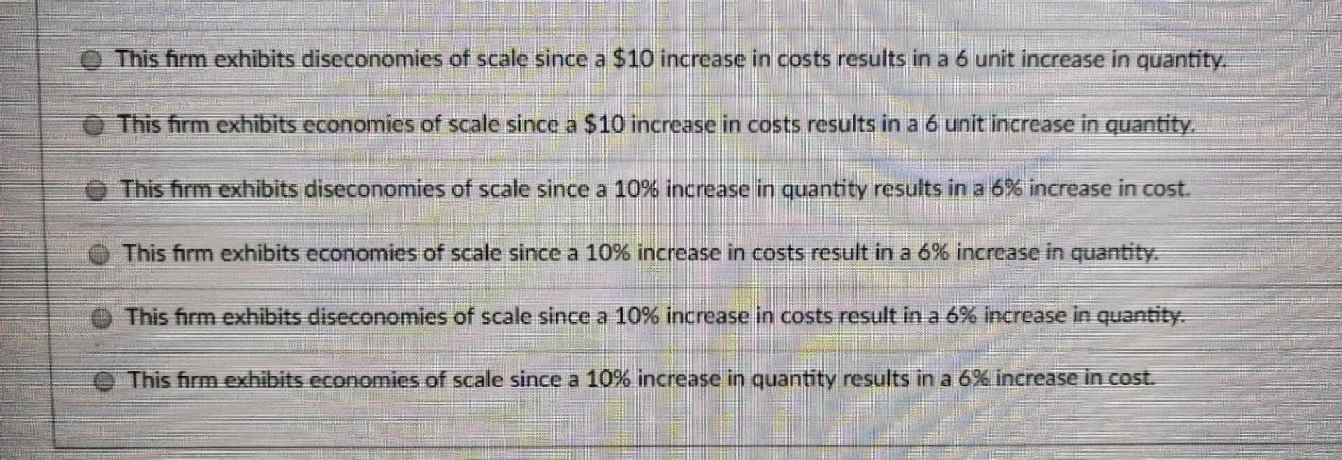 Solved A firm's output elasticity of cost is 1.67 (5/3), and | Chegg.com