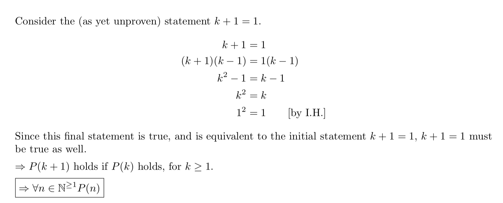Solved Find the flaw in the following proof by | Chegg.com