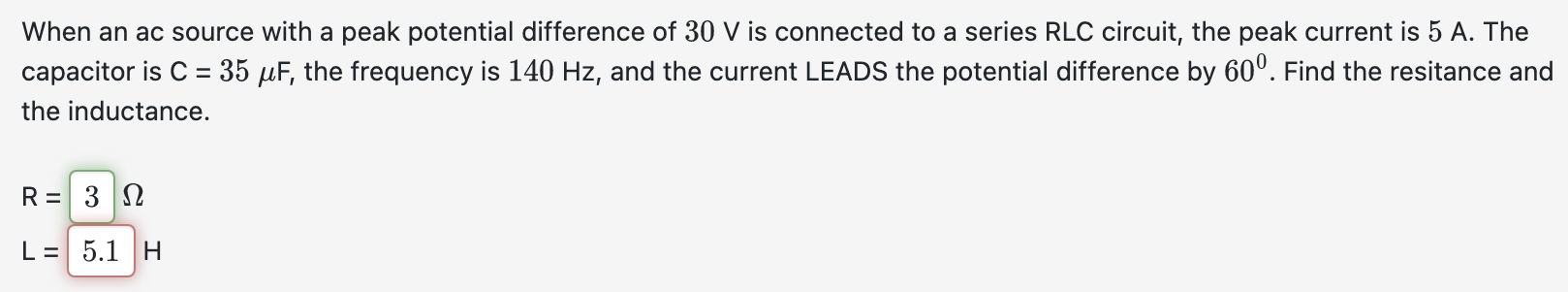 Solved When An Ac Source With A Peak Potential Difference Of