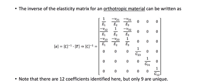 2. (Voight Notation/Transversely Isotropic Linearized | Chegg.com