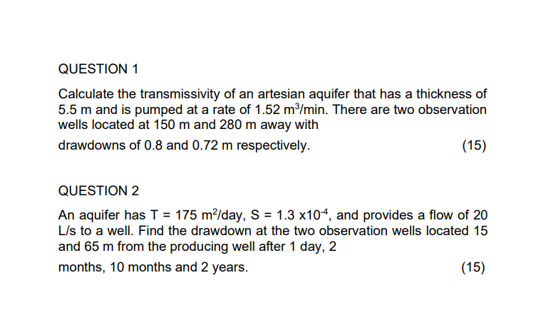 Solved QUESTION 1 Calculate the transmissivity of an | Chegg.com