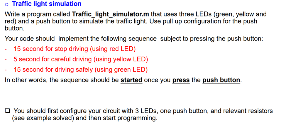 Solved o Traffic light simulation Write a program called | Chegg.com