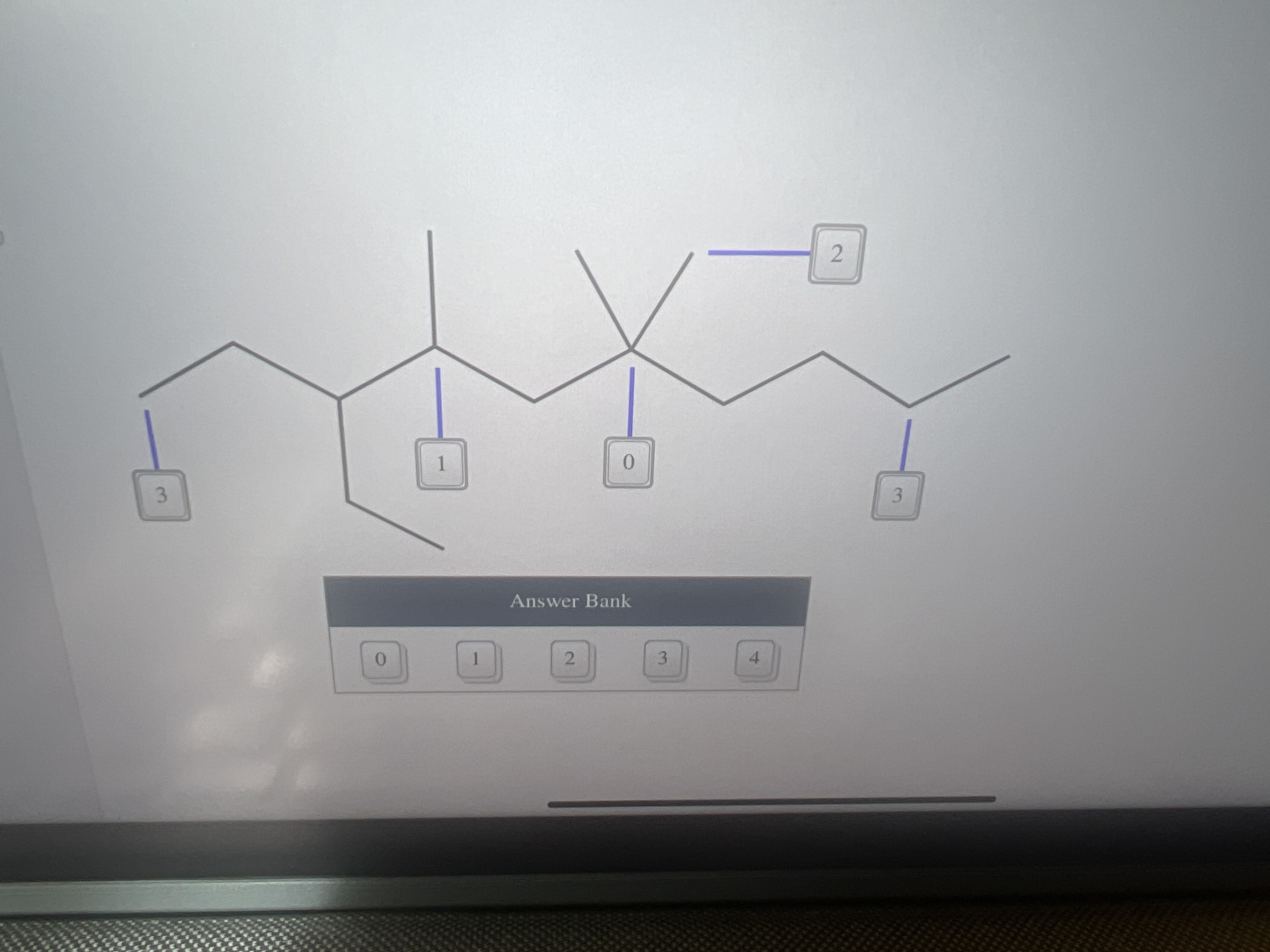 Solved Identify the number of hydrogen atoms on the | Chegg.com