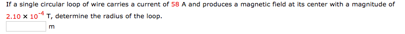Solved If a single circular loop of wire carries a current | Chegg.com