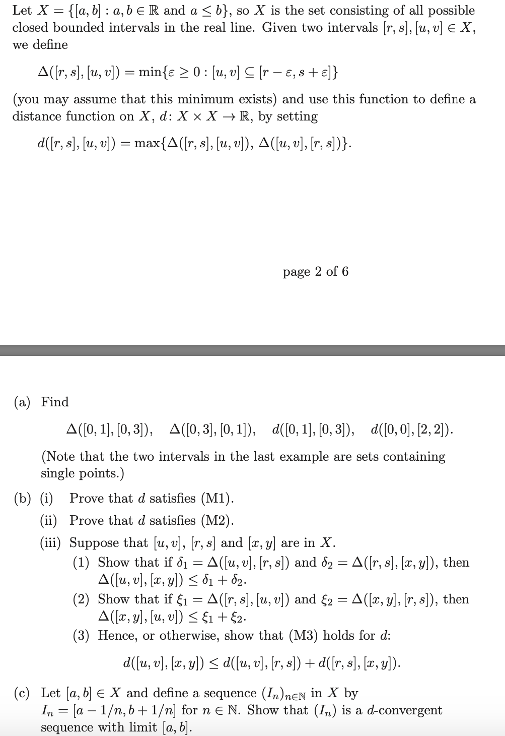Let X = {[a, b] : a, b e R and a 0: [u, v] 5 [r – €, | Chegg.com