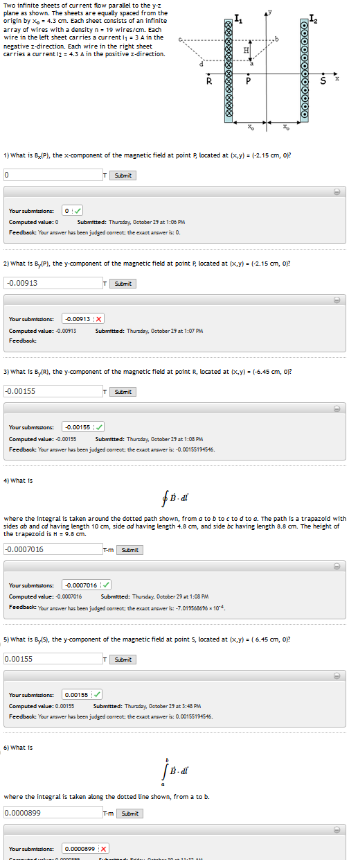 Solved 12 Two infinite sheets of current flow parallel to | Chegg.com