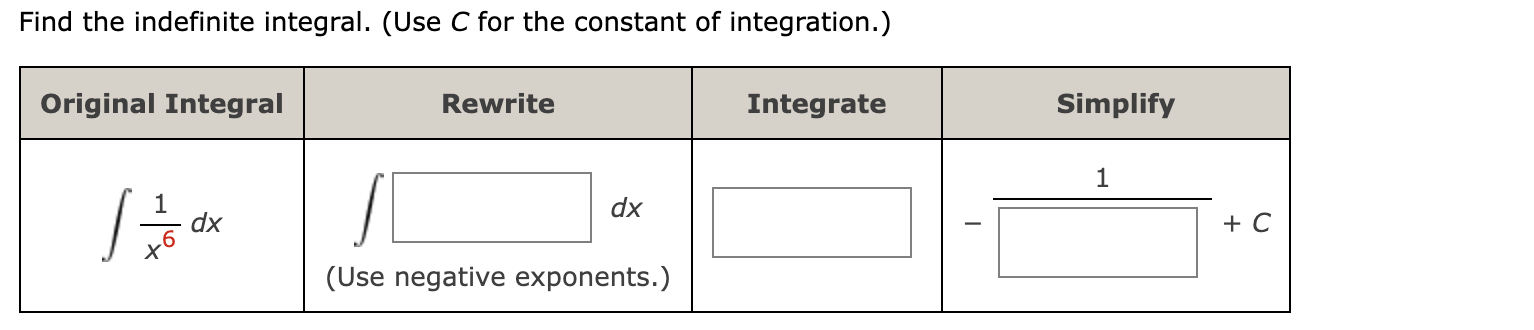 Solved Find the indefinite integral. (Use C ﻿for the | Chegg.com