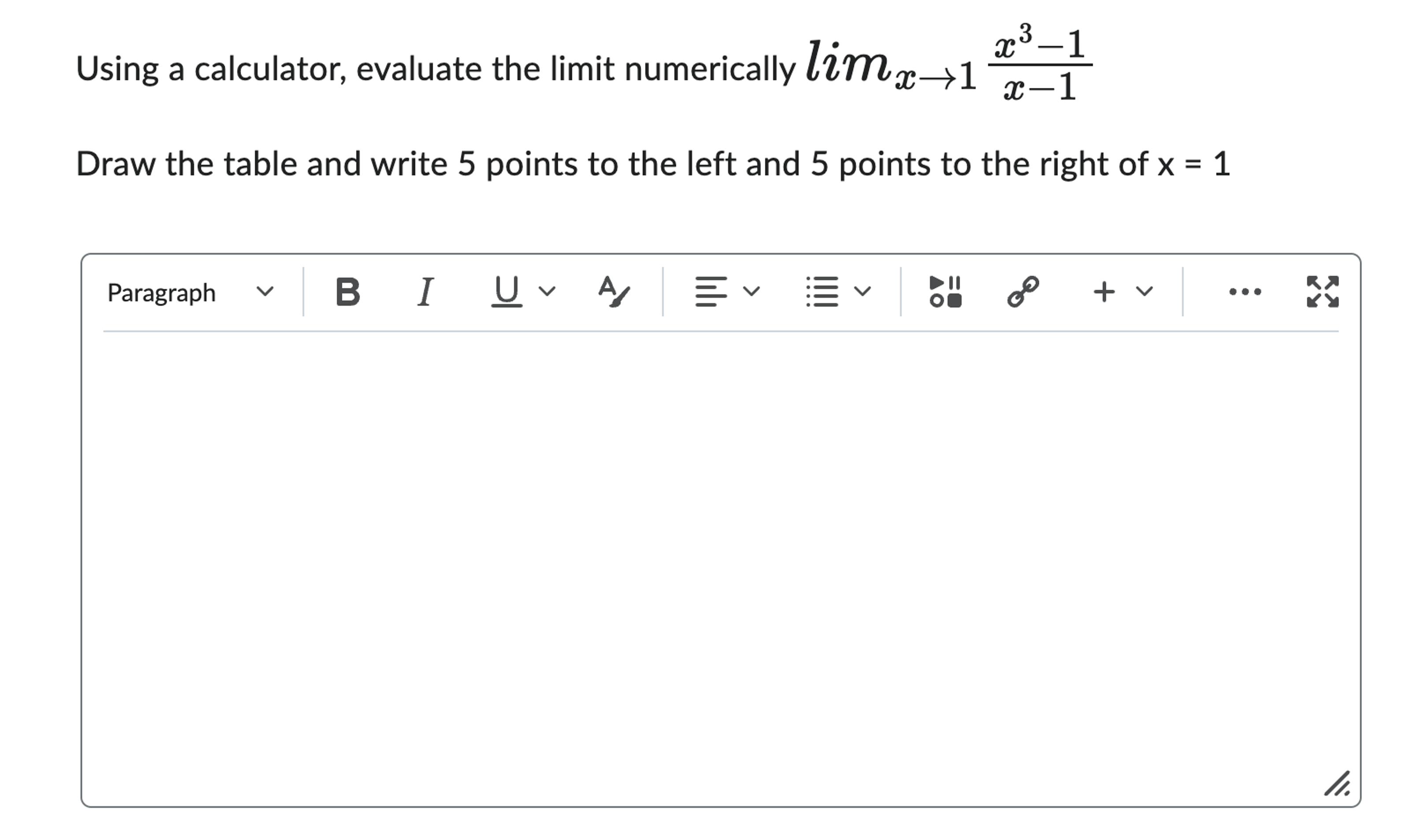 Solved Using a calculator, evaluate the limit numerically | Chegg.com