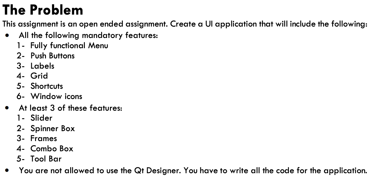 Solved The Problem This assignment is an open ended | Chegg.com