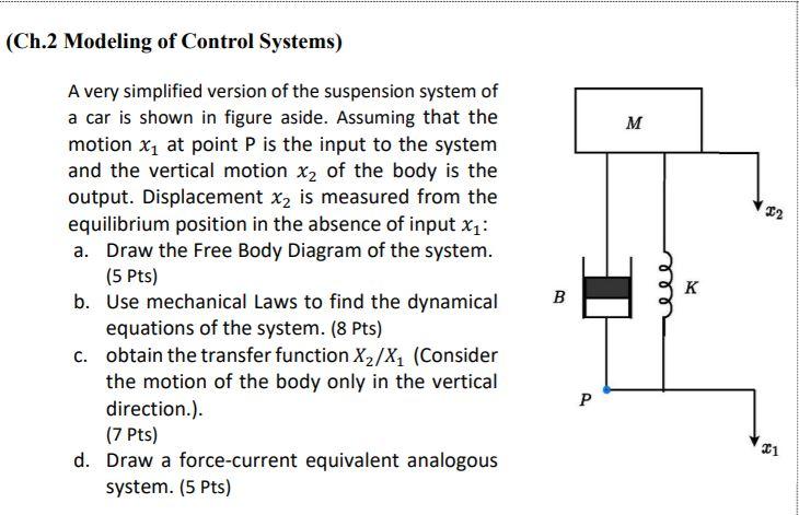 Solved (Ch.2 Modeling of Control Systems) M 12 A very | Chegg.com