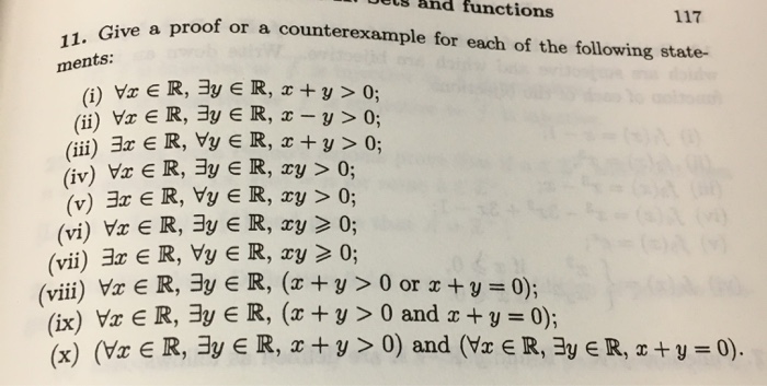 Solved Give a proof or a counterexample for each of the | Chegg.com