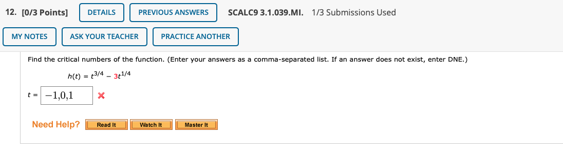 Solved 12. [0/3 Points) DETAILS PREVIOUS ANSWERS SCALC9 | Chegg.com