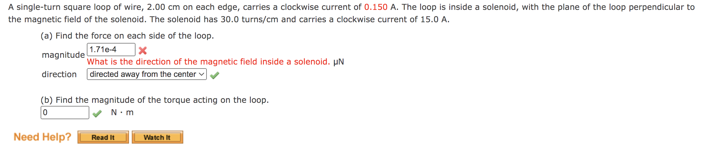 Solved A single-turn square loop of wire, 2.00 cm on each | Chegg.com