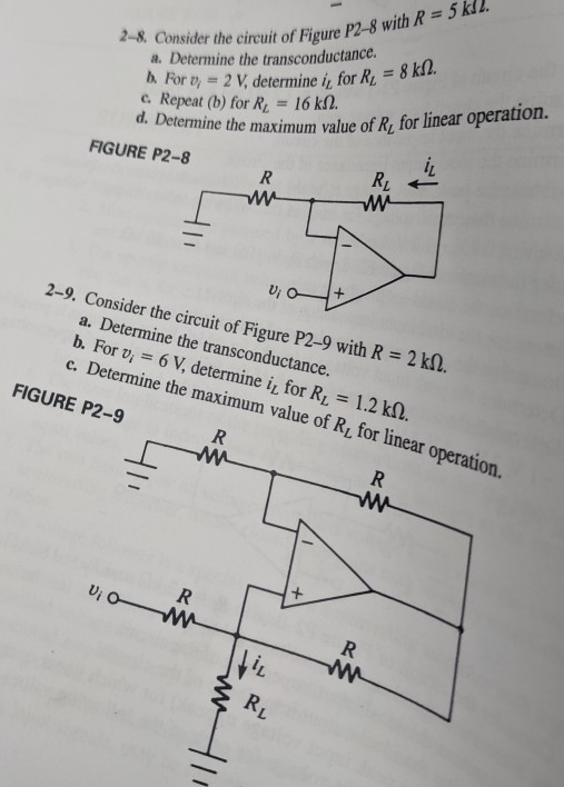 Solved of Figure P2-8 with R = 5 kl. 2-8. Consider the | Chegg.com