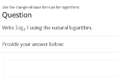 Solved Use the change-of-base formula for logarithms | Chegg.com