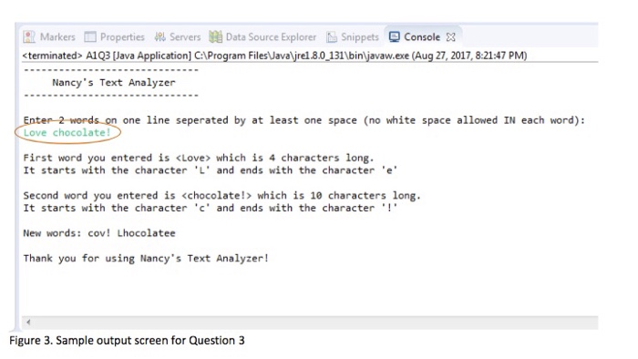 Solved Question 3- Manipulating variables of type String (6 | Chegg.com