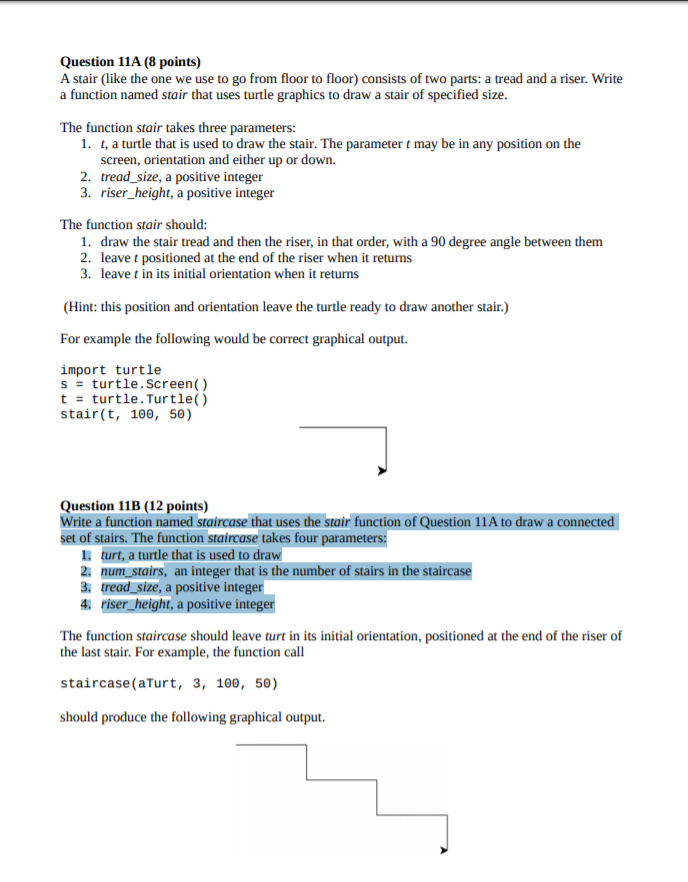 Solved Question 11a 8 Points A Stair Like The One We Use 2569