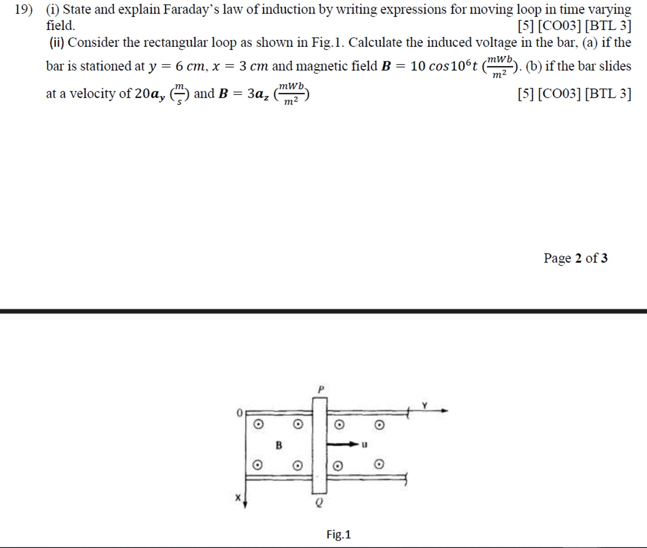 Solved (i) ﻿State and explain Faraday's law of induction by | Chegg.com