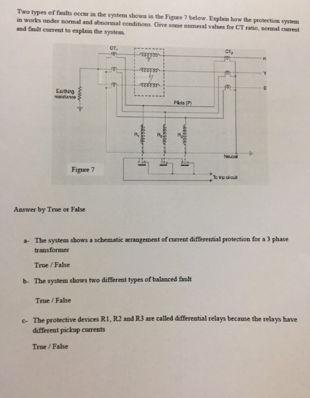 Solved Two types of faults occur in the system shown in the | Chegg.com