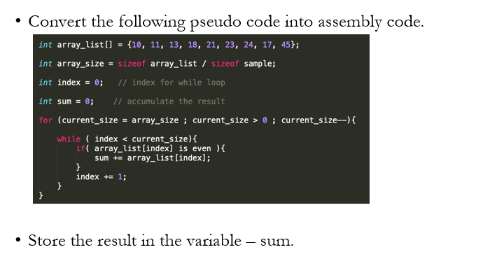 Solved PLEASE USE THIS FORMATTING .386 .model | Chegg.com