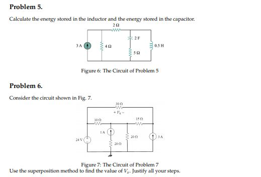 Solved Problem 5 Calculate the energy stored in the inductor | Chegg.com