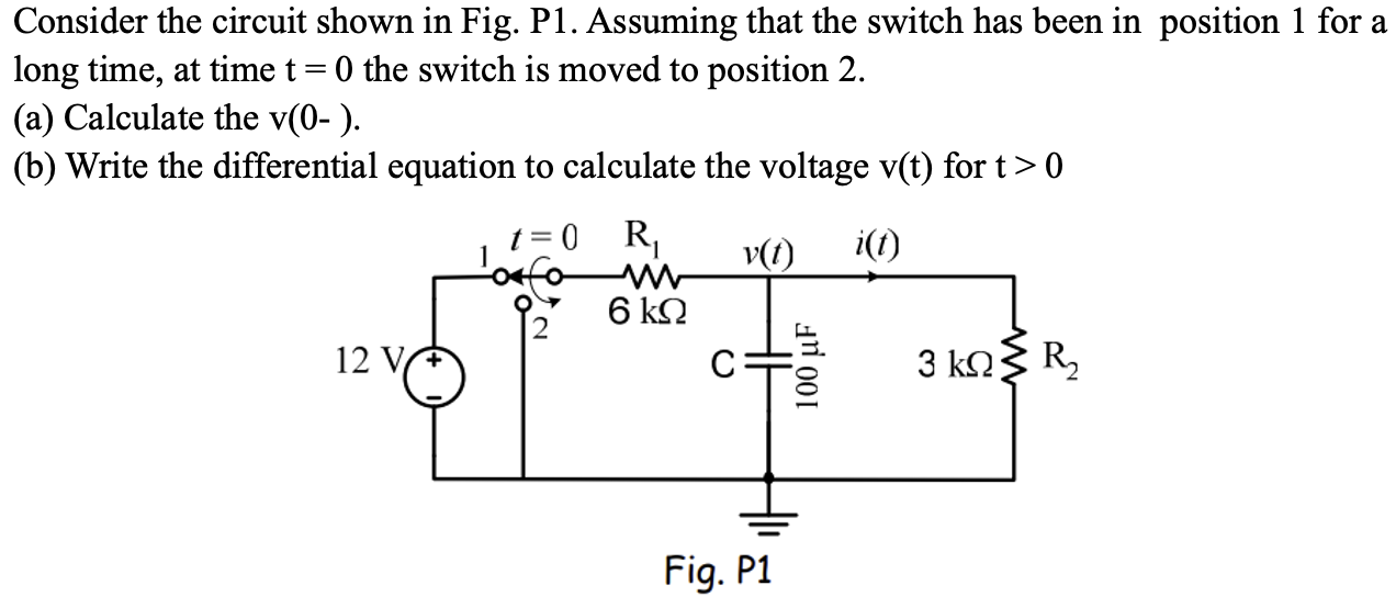 Solved Consider the circuit shown in Fig. P1. ﻿Assuming that | Chegg.com