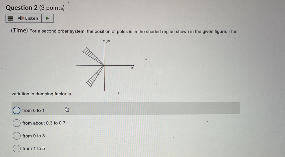 Solved Question 2 (3 ﻿points)(Time) ﻿For a second order | Chegg.com