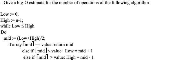 Solved Give a big-O estimate for the number of operations of | Chegg.com
