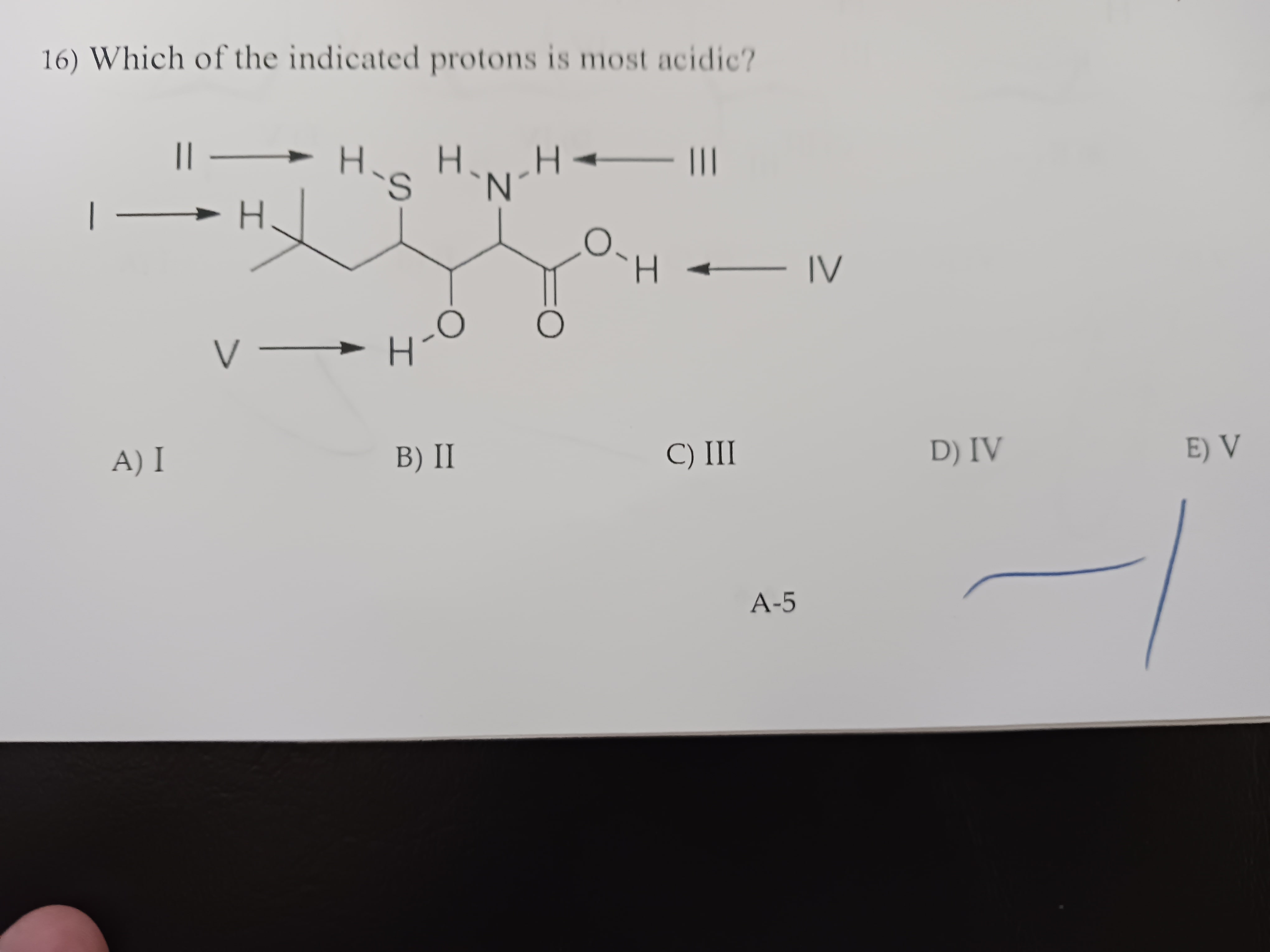 Solved 16) Which of the indicated protons is most acidic? | Chegg.com
