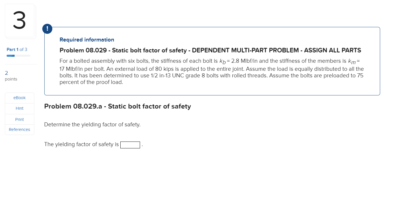 Solved Part 1 of 3 Required information Problem 08.029 - | Chegg.com