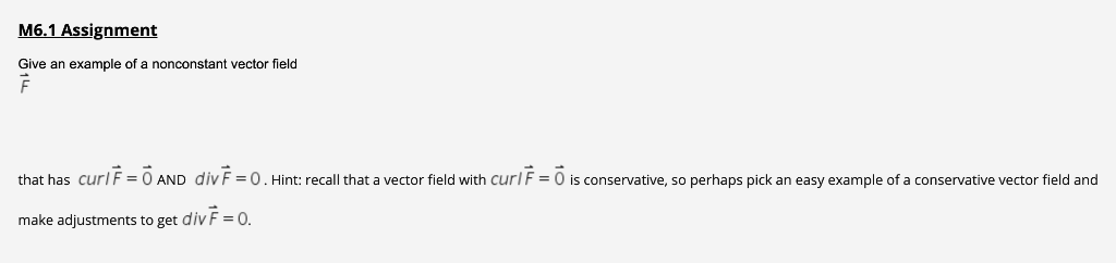 Solved M6.1 Assignment Give an example of a nonconstant | Chegg.com