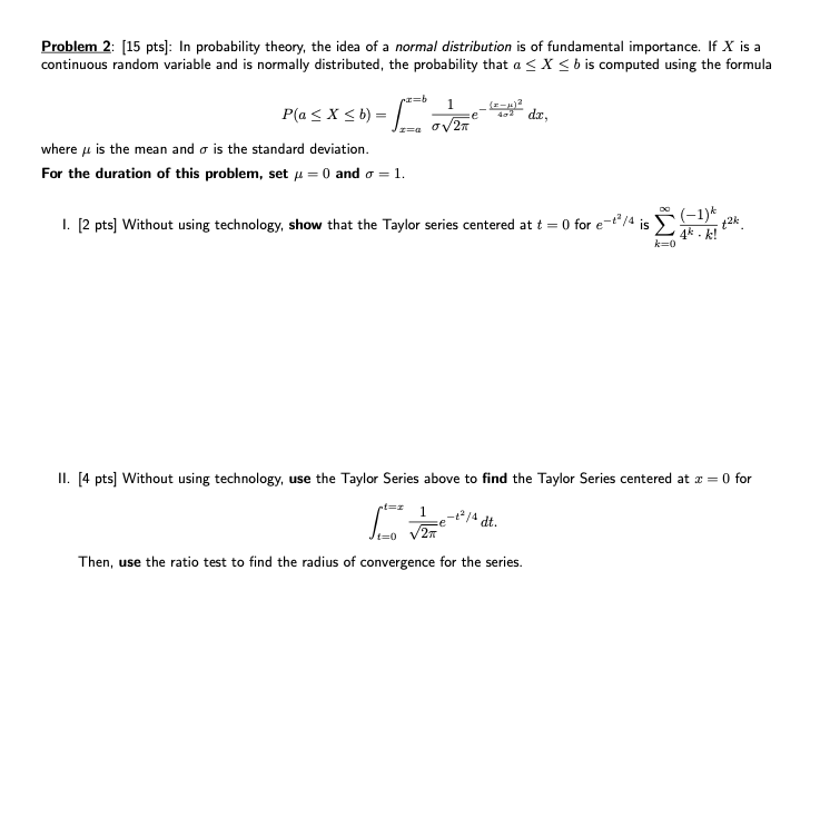 Solved Problem 2: (15 pts]: In probability theory, the idea | Chegg.com