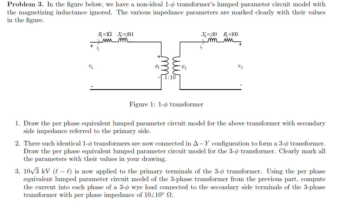 Solved Problem 3. In the figure below, we have a non-ideal | Chegg.com