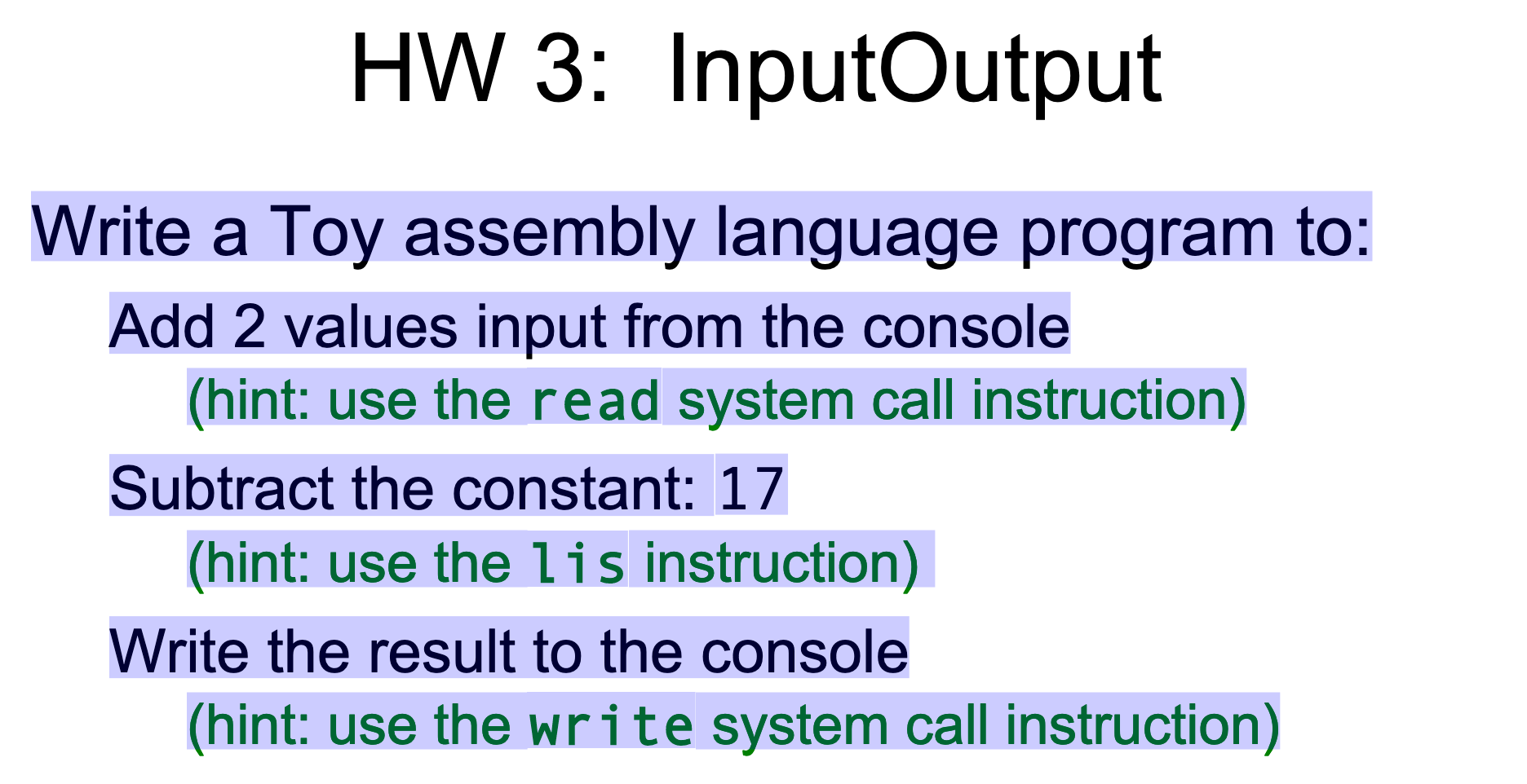 Solved Write a Toy assembly language program to:Add 2 values | Chegg.com