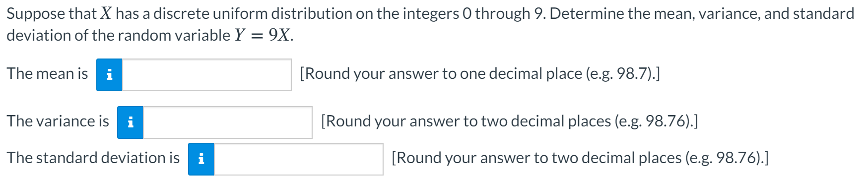 Solved Suppose that X has a discrete uniform distribution on | Chegg.com