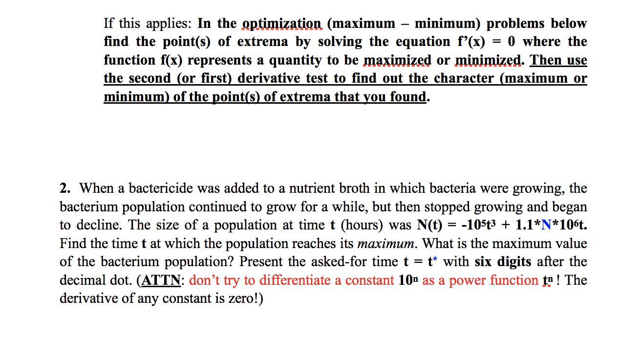 Solved = If this applies: In the optimization (maximum – | Chegg.com