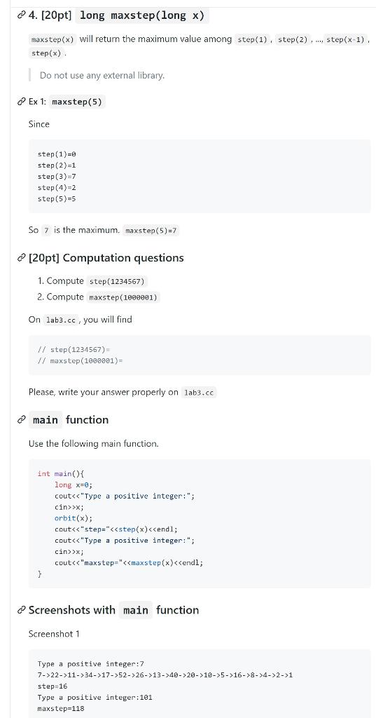 Solved evaluations of numbers using h. Using for or while | Chegg.com