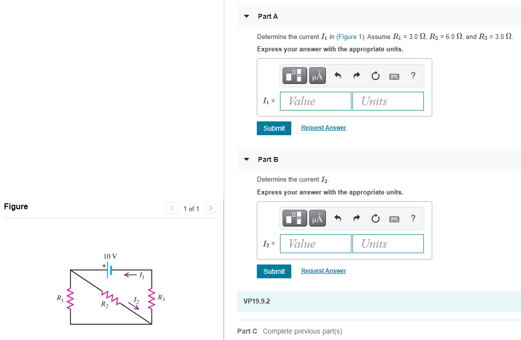 Solved Part A Determine the current I1 in (Figure 1). Assume | Chegg.com