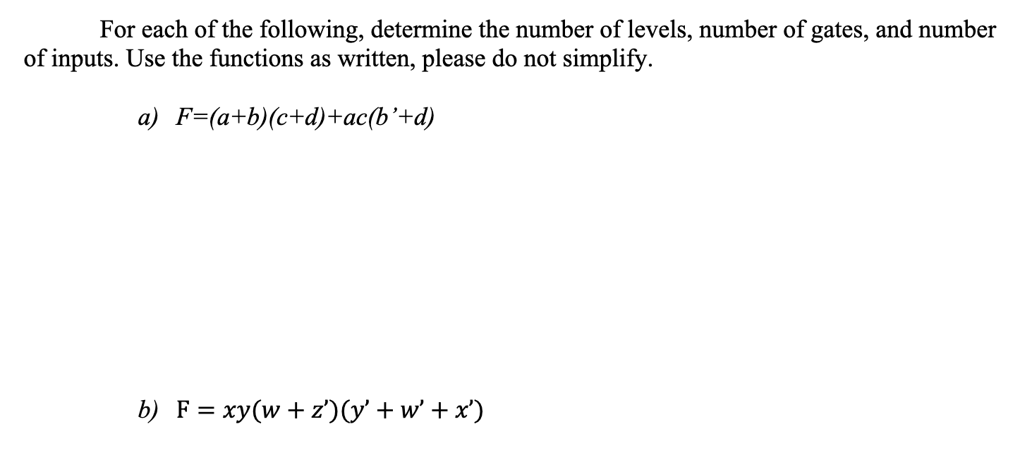 Solved For each of the following, determine the number of | Chegg.com