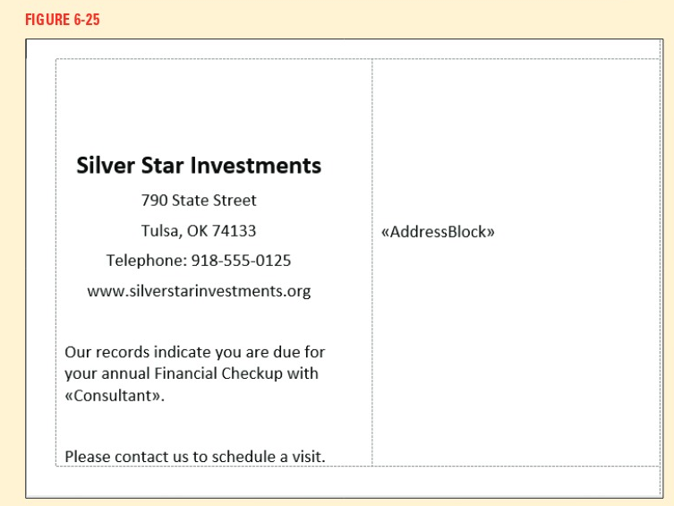 Solved Visual Workshop Using mail merge, create the data | Chegg.com
