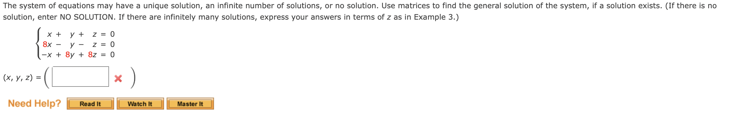 Solved The system of equations may have a unique solution, | Chegg.com