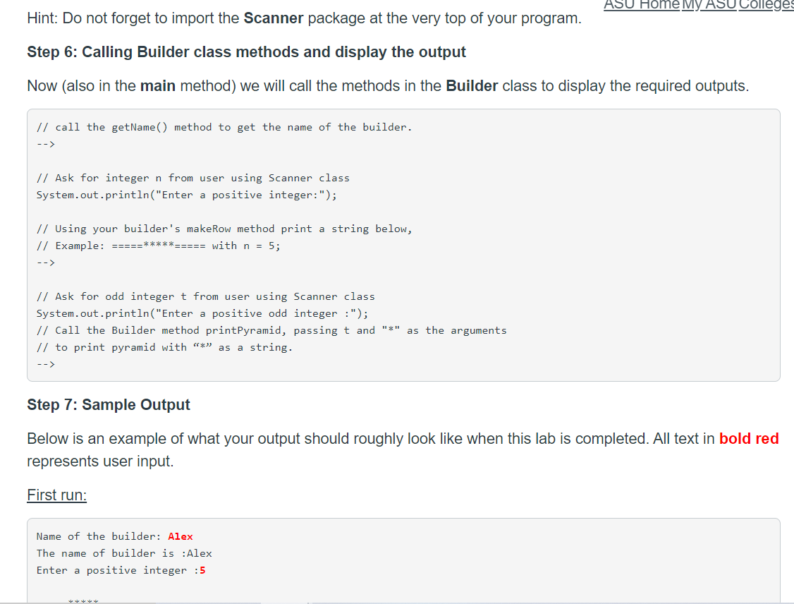 Solved Problem Description: ASU Home My ASU Colleg For this | Chegg.com