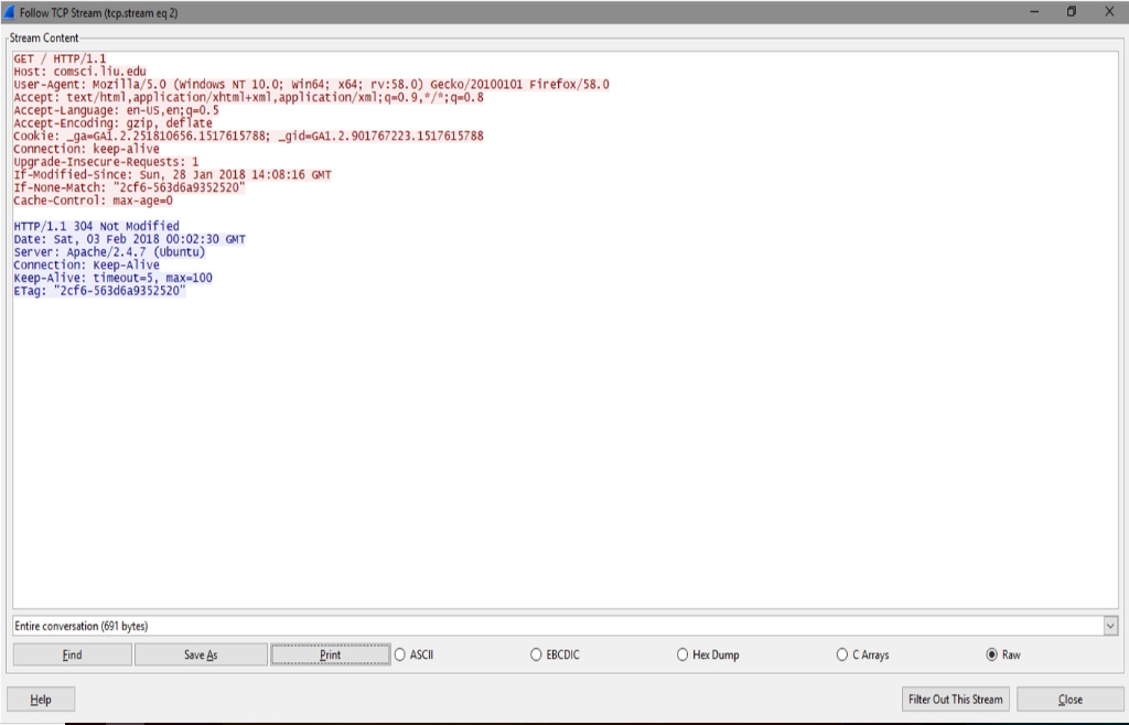 Solved Follow TCP Stream (tcp.stream eq Stream Content | Chegg.com