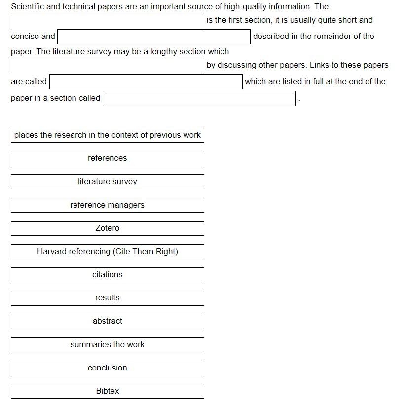 Solved Scientific and technical papers are an important | Chegg.com