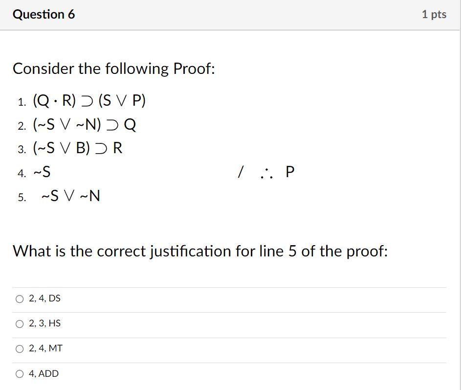 Solved Consider the following Proof: What is the correct | Chegg.com