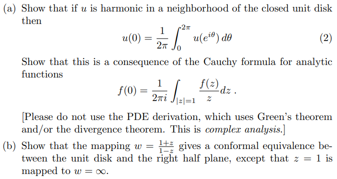 Solved a) Show that if u is harmonic in a neighborhood of | Chegg.com