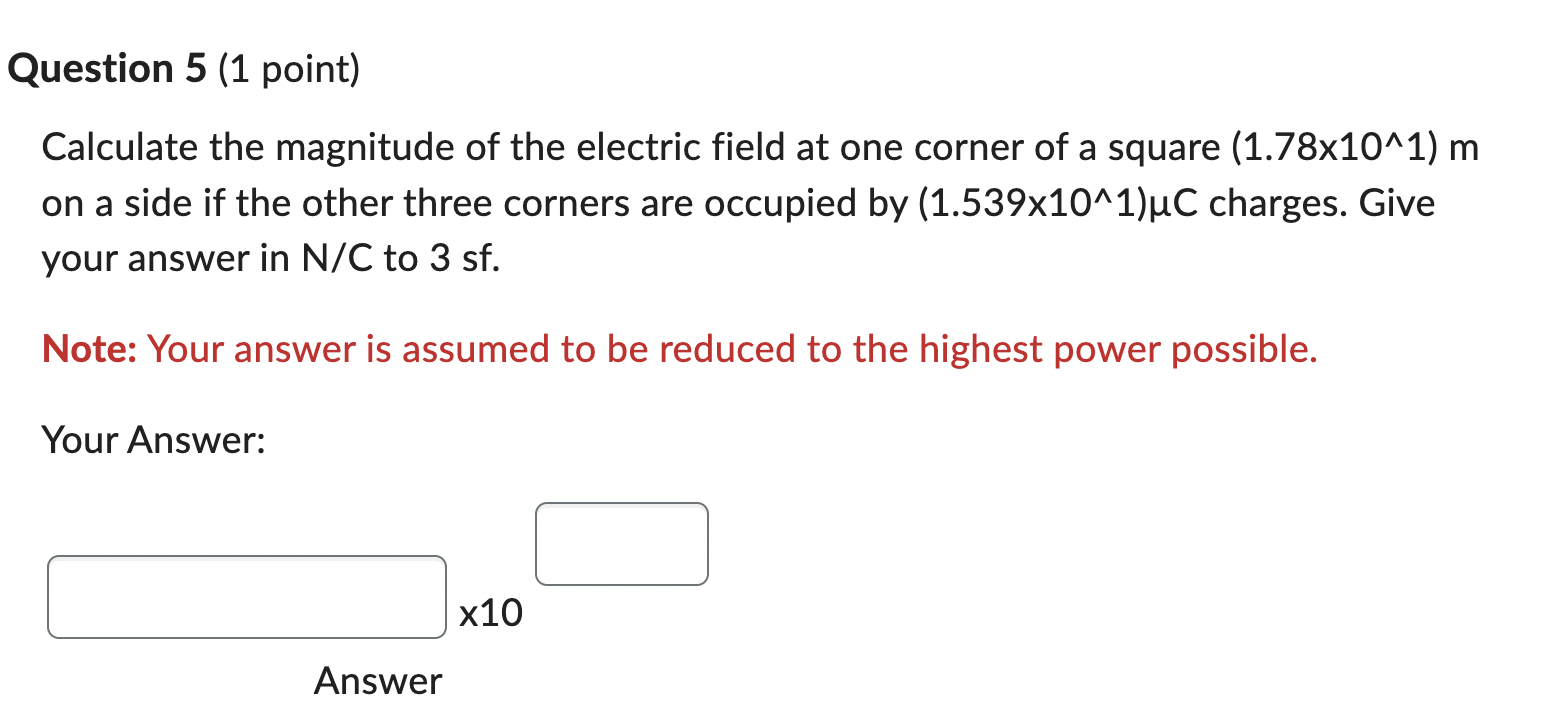 Solved Calculate the magnitude of the electric field at one | Chegg.com