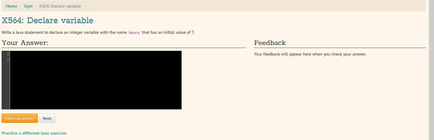 Solved X564: Declare variable Write a Java statement to | Chegg.com