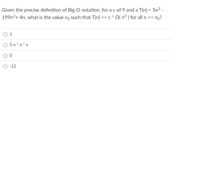 Solved Given the precise definition of ﻿Big O ﻿notation, for | Chegg.com