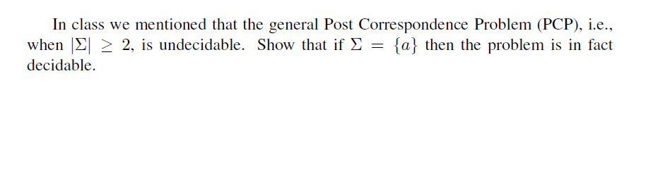 Solved In class we mentioned that the general Post | Chegg.com